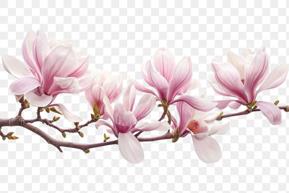 PNG Magnolia border flower plant | Premium PNG - rawpixel
