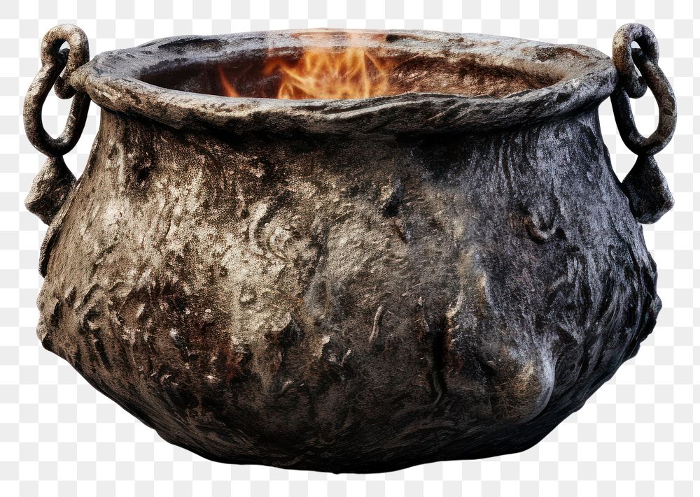 PNG Cauldron pottery white background | Free PNG - rawpixel