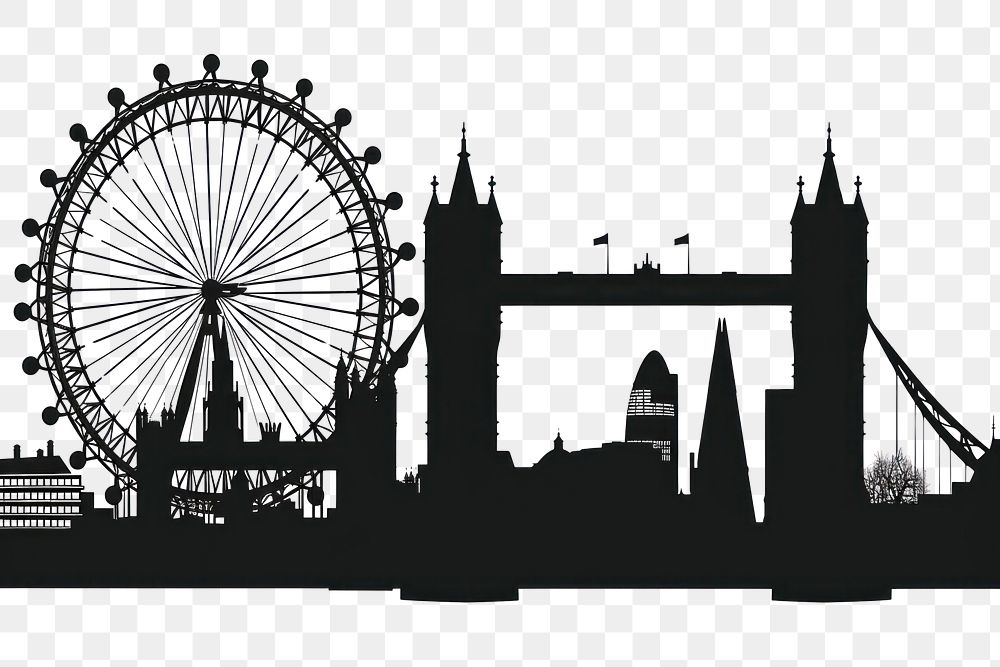 PNG London skyline iconic landmarks | Free PNG - rawpixel