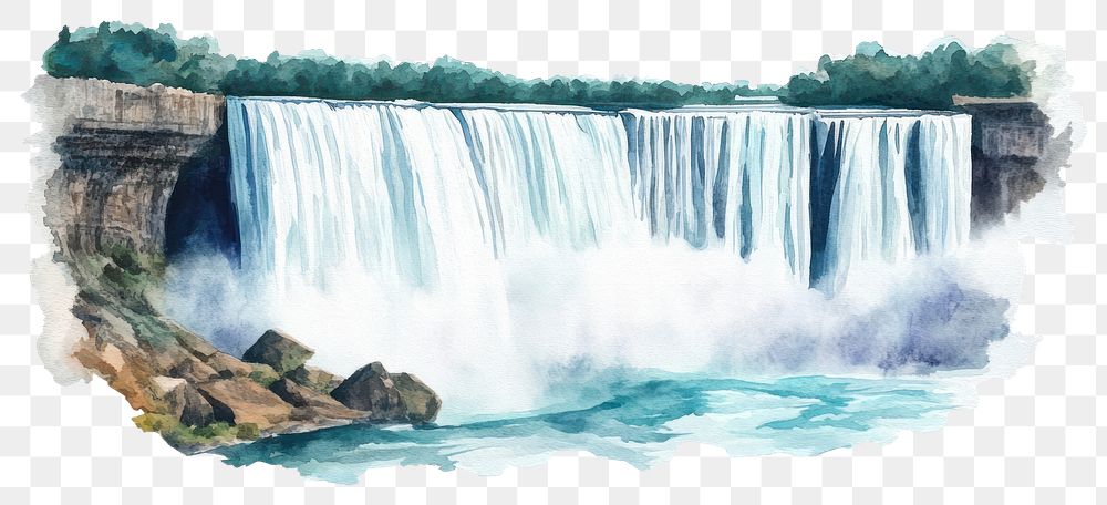 PNG Niagara falls waterfall illustration | Free PNG - rawpixel