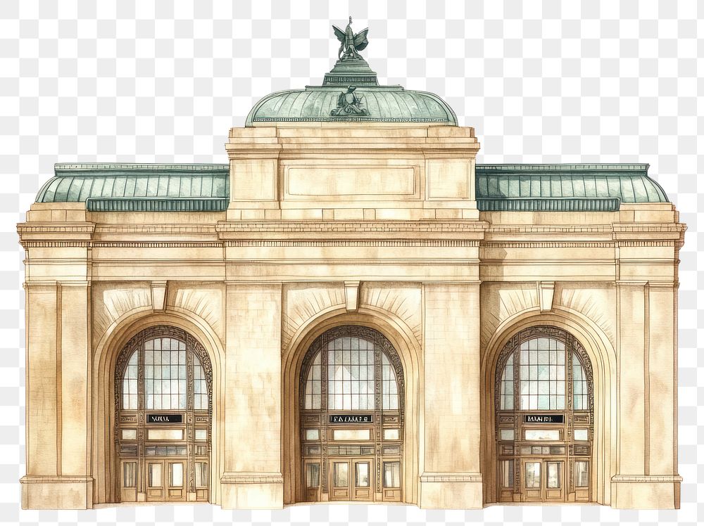 PNG Grand Central Terminal architecture | Free PNG - rawpixel