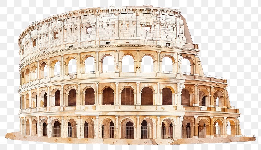 PNG Colosseum colosseum architecture illustration. | Free PNG - rawpixel