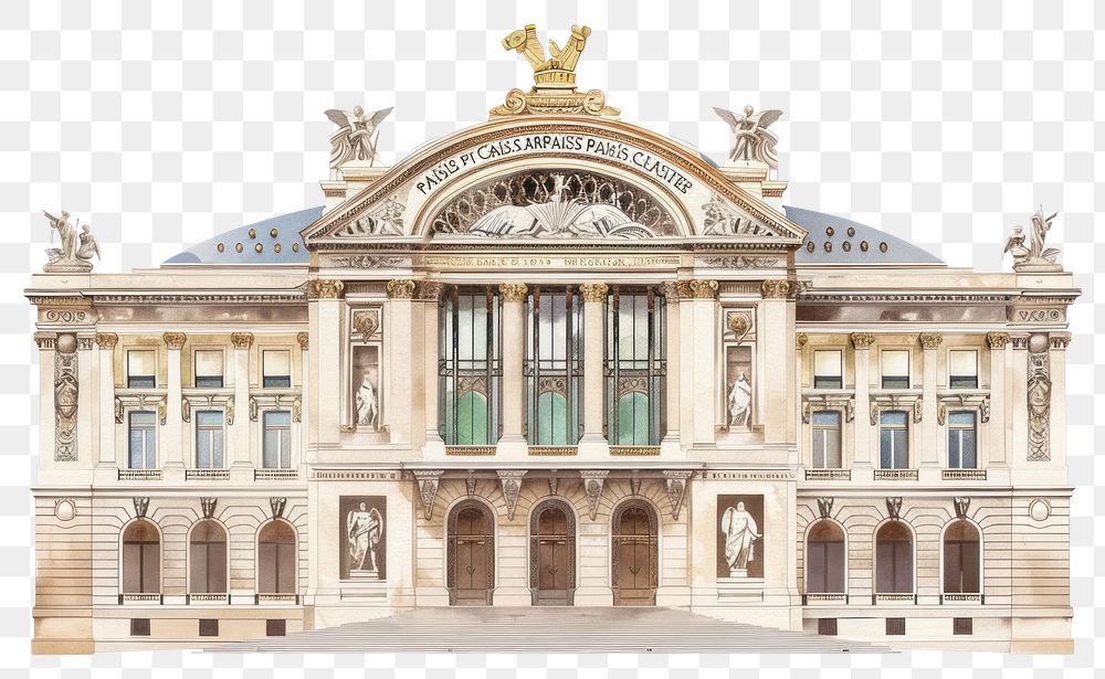 PNG French opera house architecture | Free PNG - rawpixel
