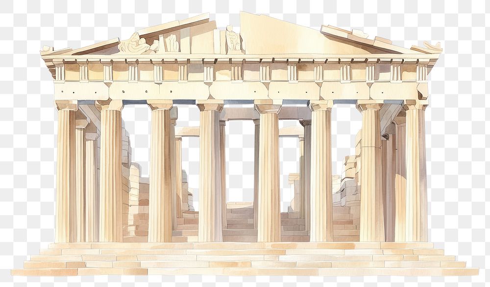 PNG Acropolis Athens architecture illustration | Free PNG - rawpixel