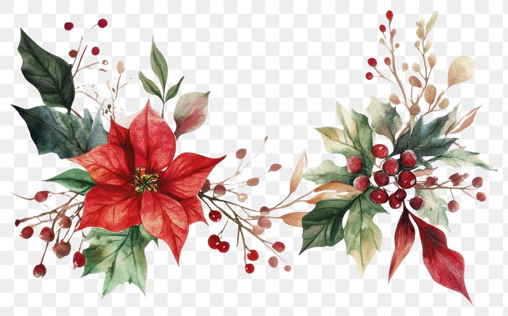 PNG Winter flower Frame illustration | Free PNG - rawpixel