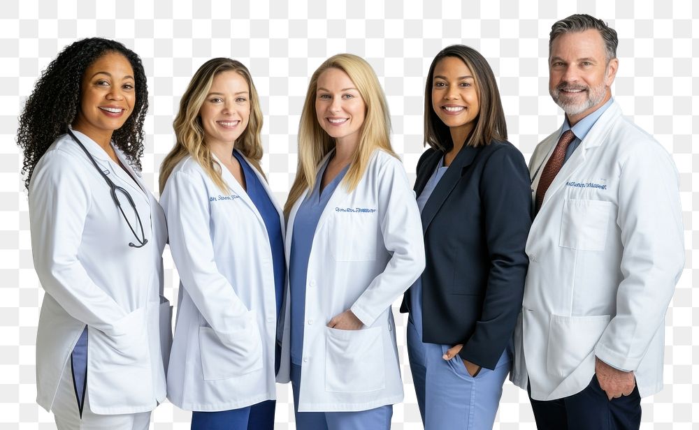PNG Five medical professionals doctors | Free PNG - rawpixel