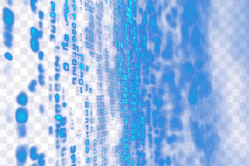 PNG Blue digital binary blue | Free PNG - rawpixel