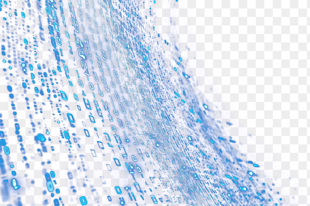 PNG Blue digital binary background | Free PNG - rawpixel