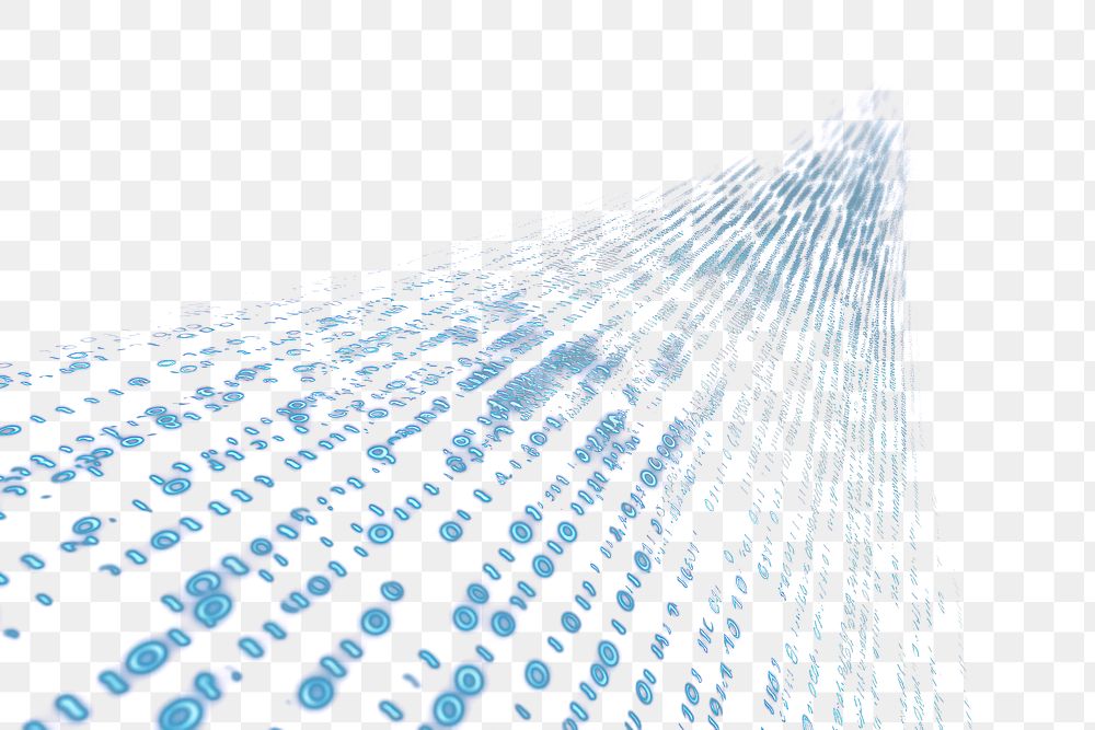 PNG Blue digital binary data | Free PNG - rawpixel