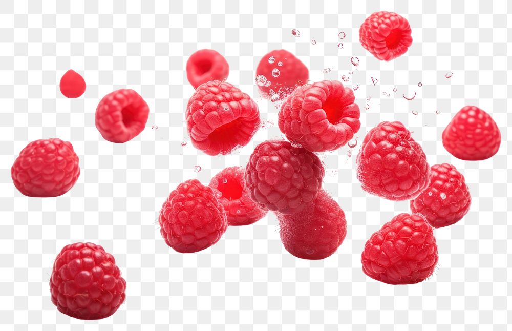 PNG Raspberries falling raspberry dessert | Premium PNG - rawpixel