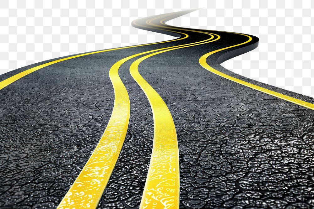 PNG Road asphalt yellow lines. | Free PNG - rawpixel