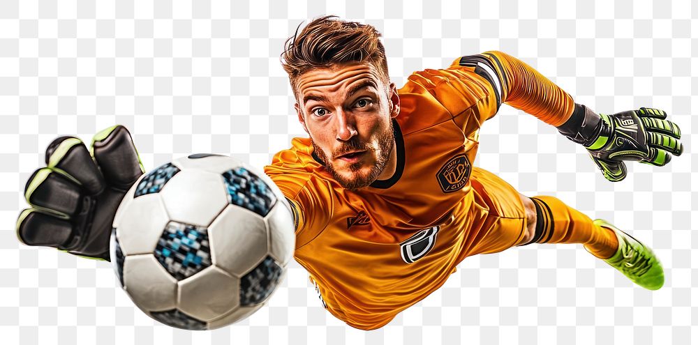 PNG Goalkeeper mid-air ball soccer | Premium PNG - rawpixel