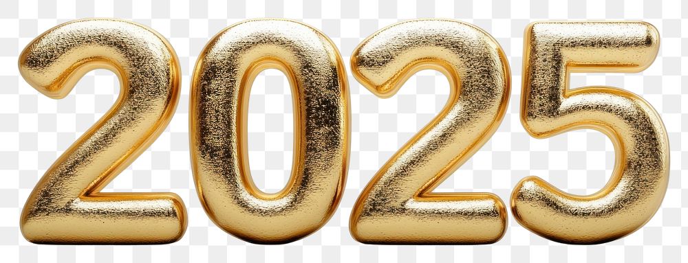 PNG 3d golden 2025 numbers | Free PNG - rawpixel