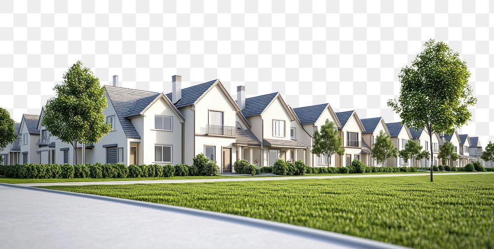 PNG Contemporary suburb houses neighborhood | Free PNG - rawpixel