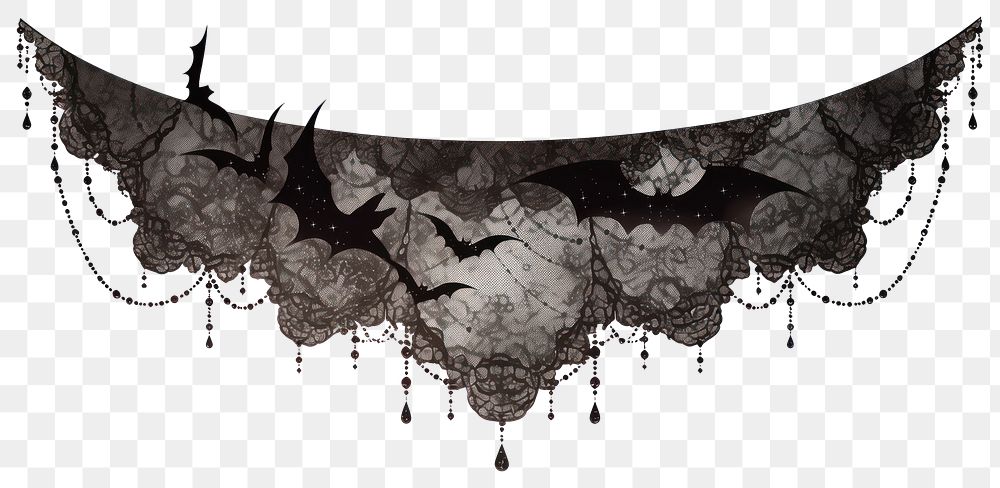 PNG Black bat lace style | Free PNG - rawpixel