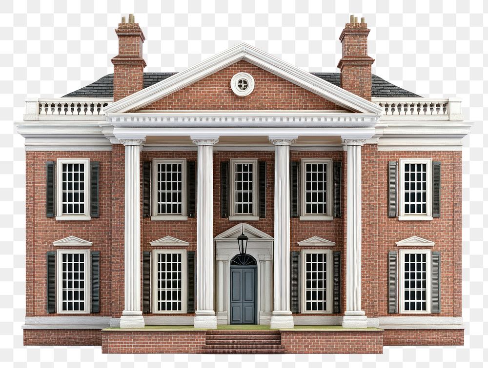 PNG American plantation brick mansion | Free PNG - rawpixel
