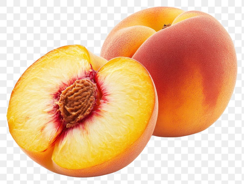 PNG Peach two peach halves | Free PNG - rawpixel