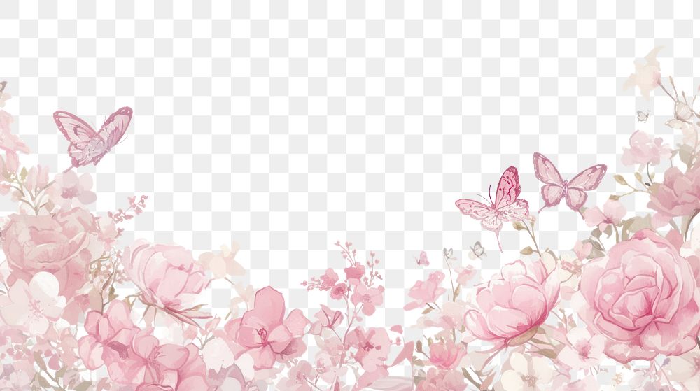 PNG Butterflies pink white lace | Free PNG - rawpixel