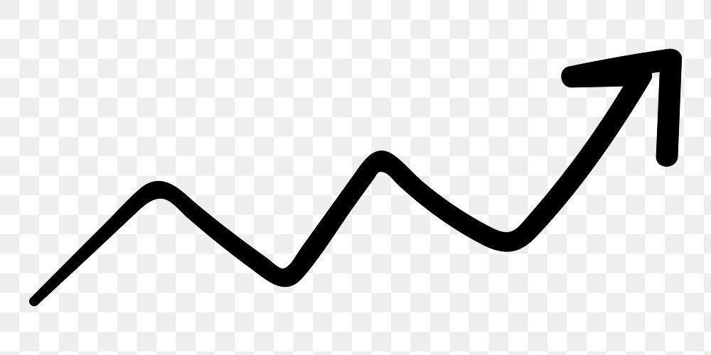 PNG Upward trending arrow graph | Free PNG - rawpixel