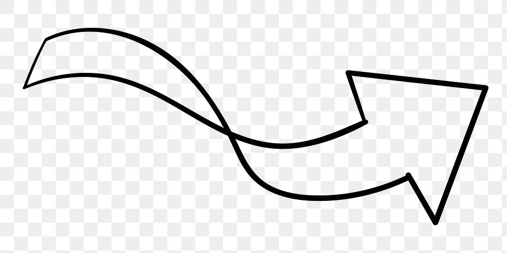 PNG Curved black arrow, transparent | Free PNG - rawpixel