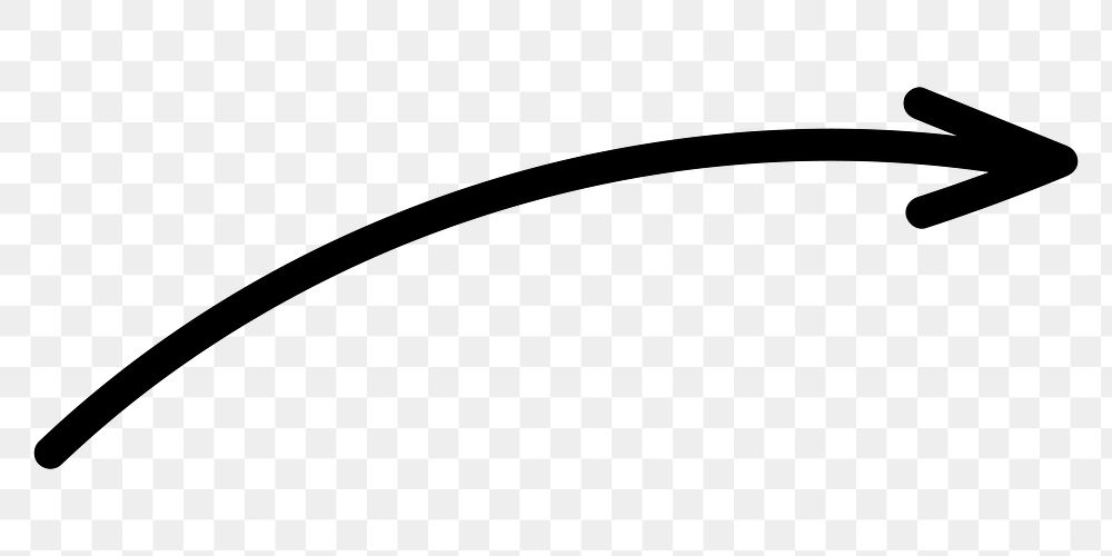 PNG Curved black arrow, transparent | Free PNG - rawpixel
