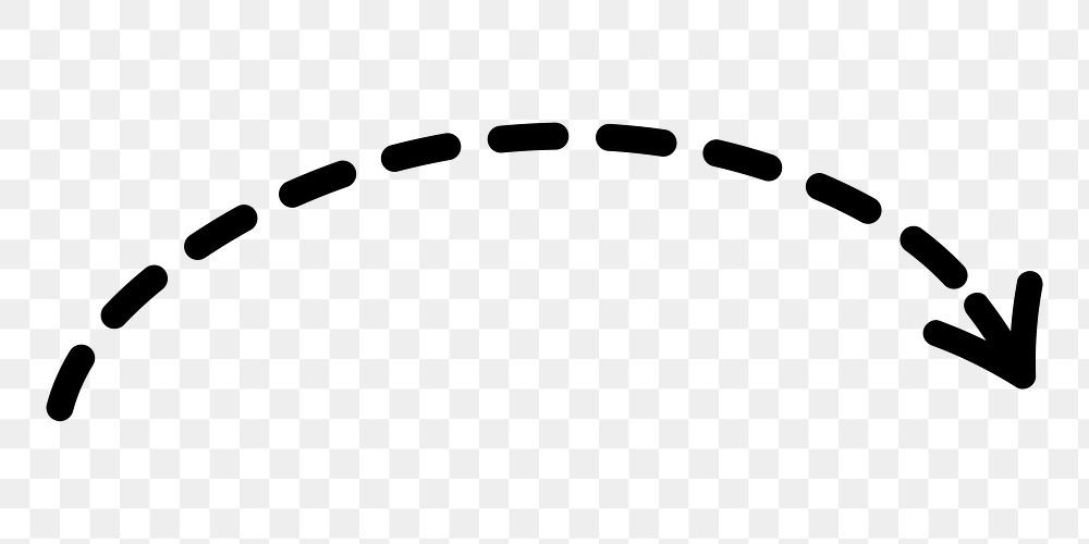 PNG Curved dashed arrow, transparent | Free PNG - rawpixel