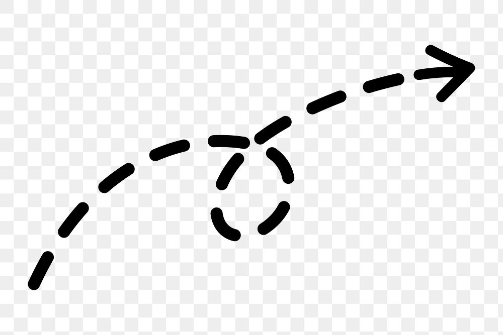 PNG Curved dashed arrow path | Premium PNG - rawpixel