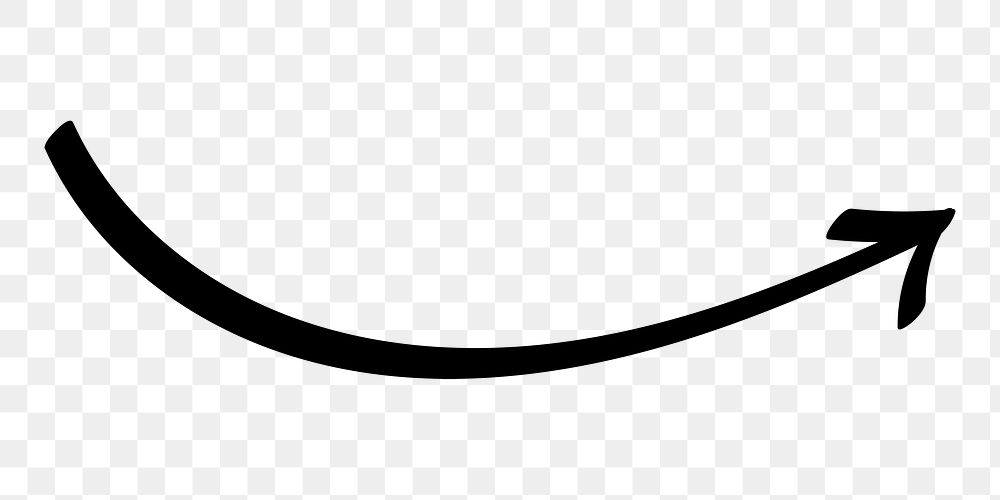 PNG Curved black arrow, transparent | Free PNG - rawpixel