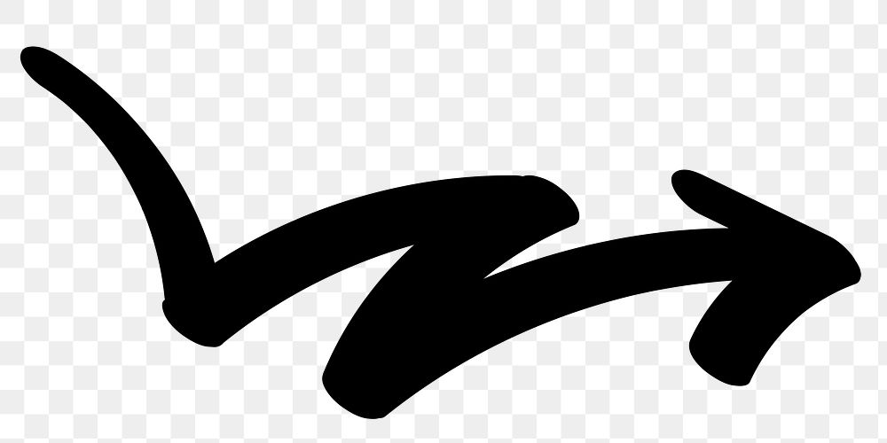 PNG Curved black arrow, transparent | Free PNG - rawpixel