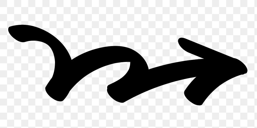 PNG Curved black arrow, transparent | Free PNG - rawpixel
