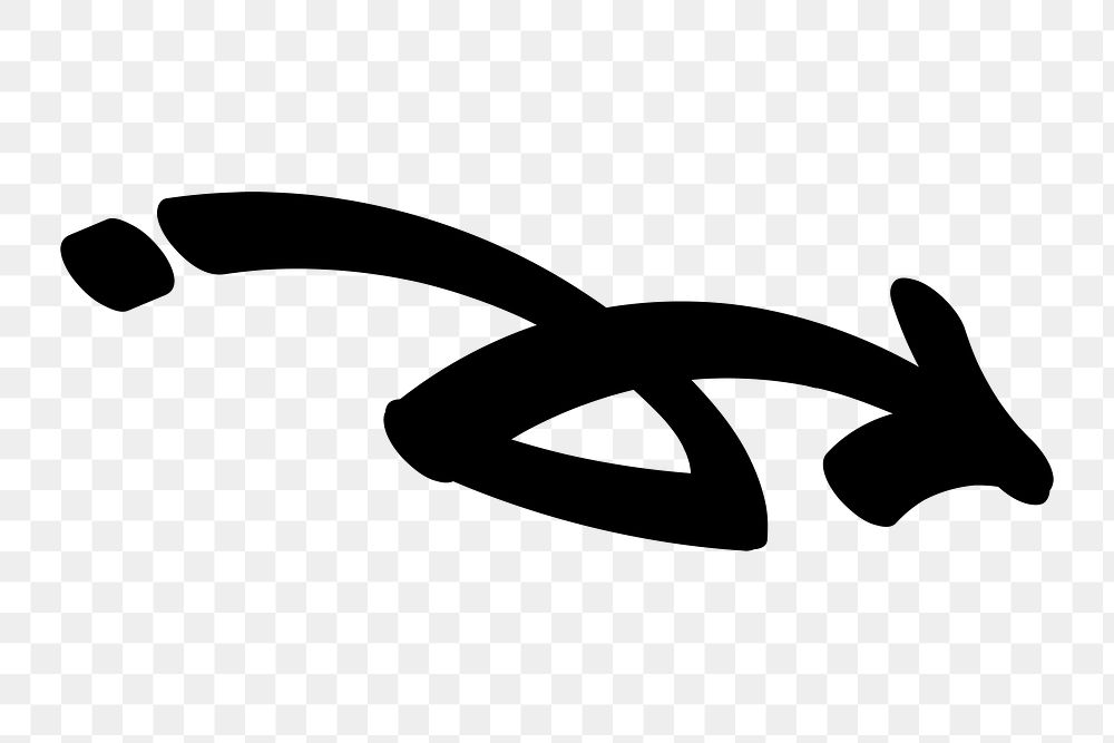 PNG Curved black arrow, transparent | Free PNG - rawpixel
