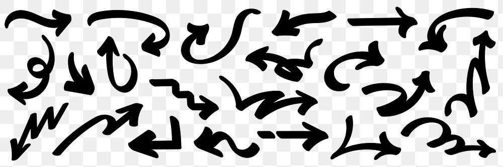 PNG bold black hand-drawn arrow | Free PNG - rawpixel