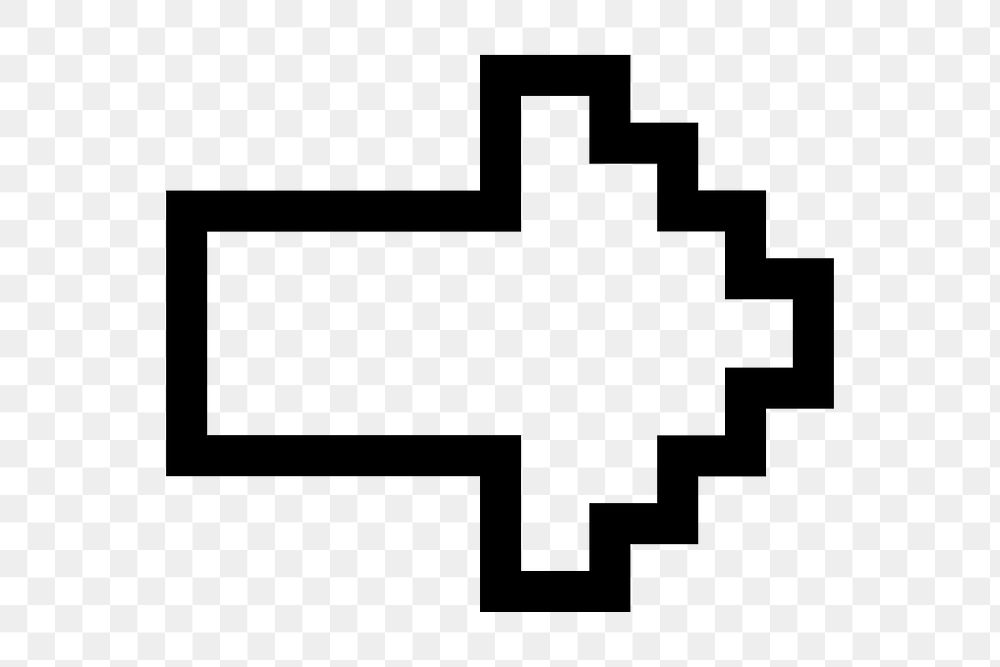 PNG Pixelated black arrow icon | Free PNG - rawpixel