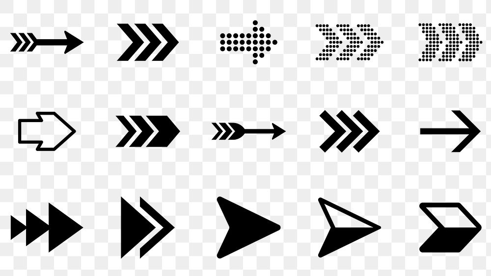 PNG diverse arrow icon set, | Free PNG - rawpixel