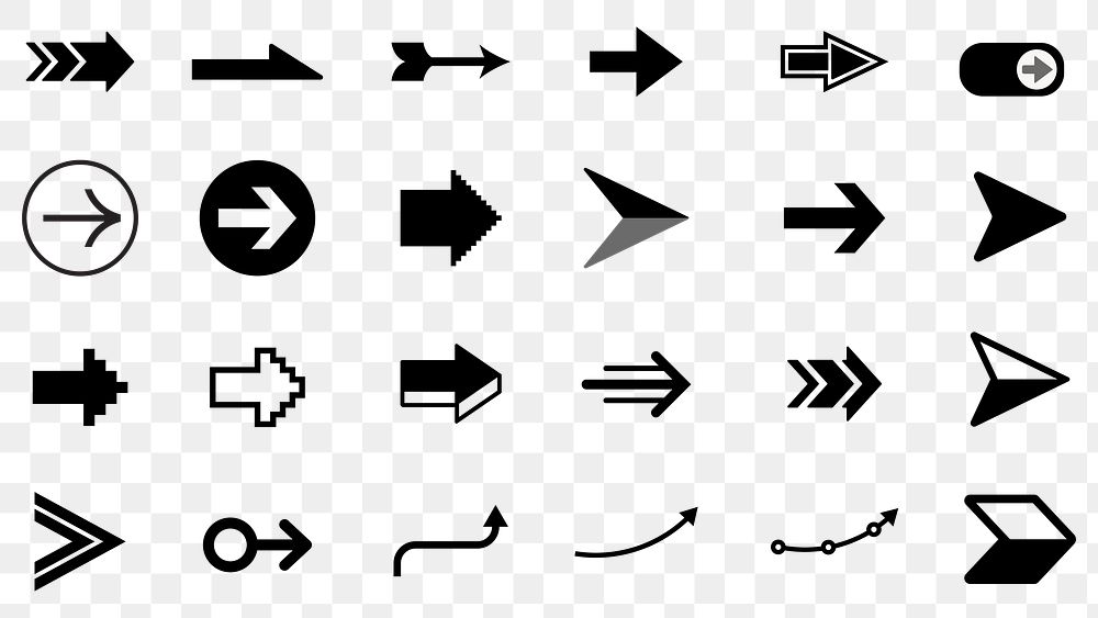 PNG diverse arrow icon collection, | Free PNG - rawpixel