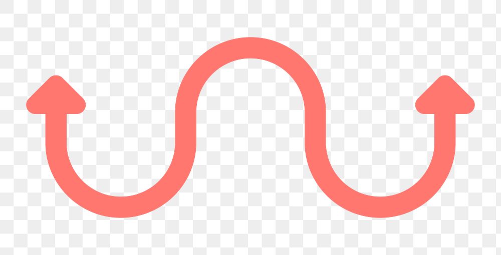 PNG Curved double arrow path | Free PNG - rawpixel