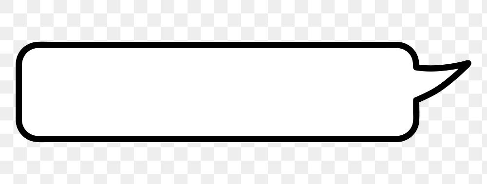 Rectangle speech bubble png outline | Free PNG - rawpixel