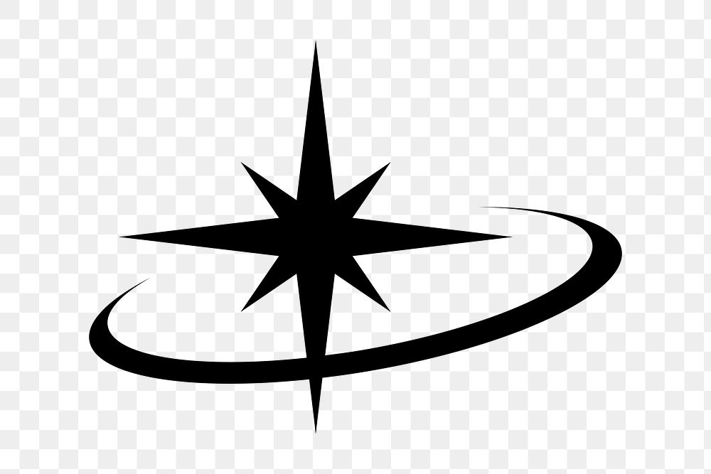 PNG Elegant compass star logo | Free PNG - rawpixel