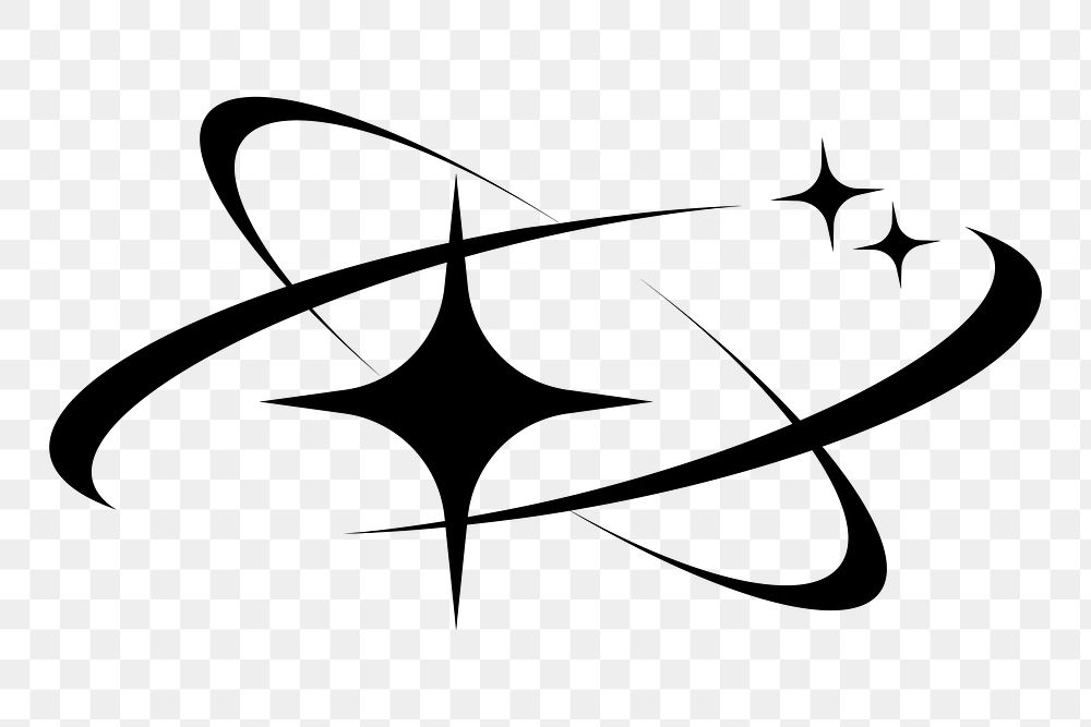PNG Stylized atomic orbiting stars, | Free PNG - rawpixel
