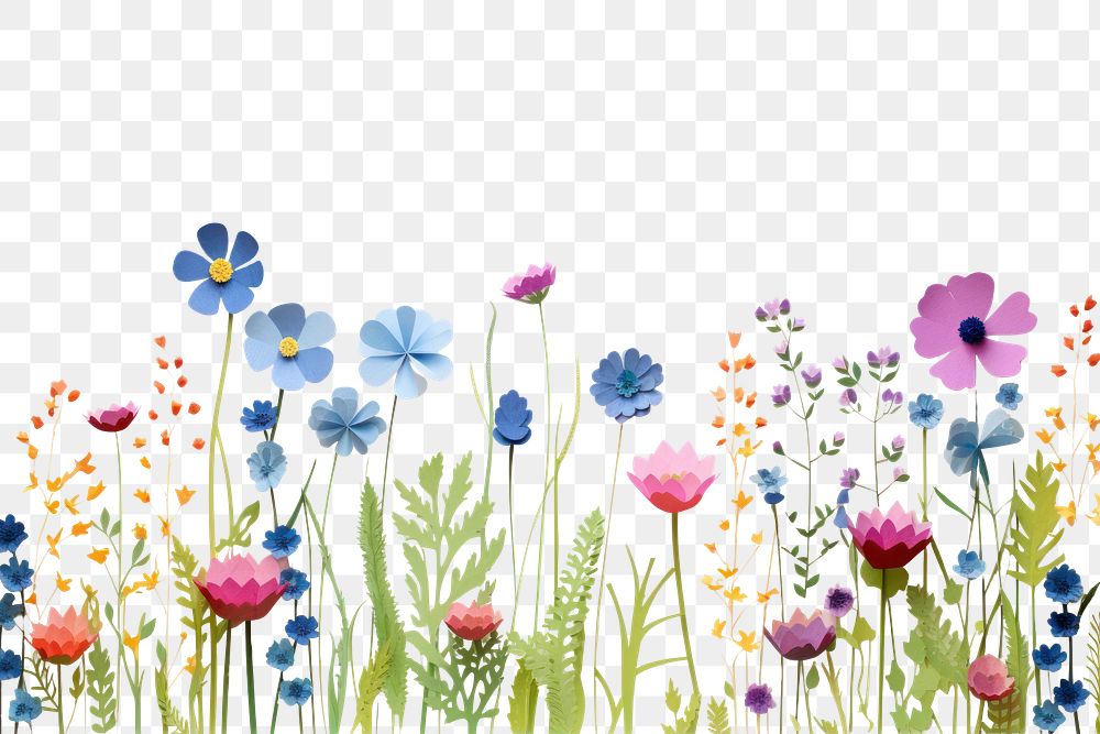 PNG Garden flowers border outdoors | Free PNG - rawpixel