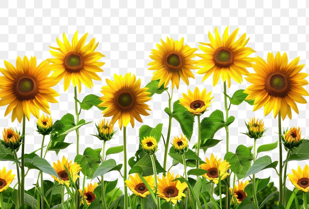 PNG Bright sunflowers full bloom | Premium PNG - rawpixel