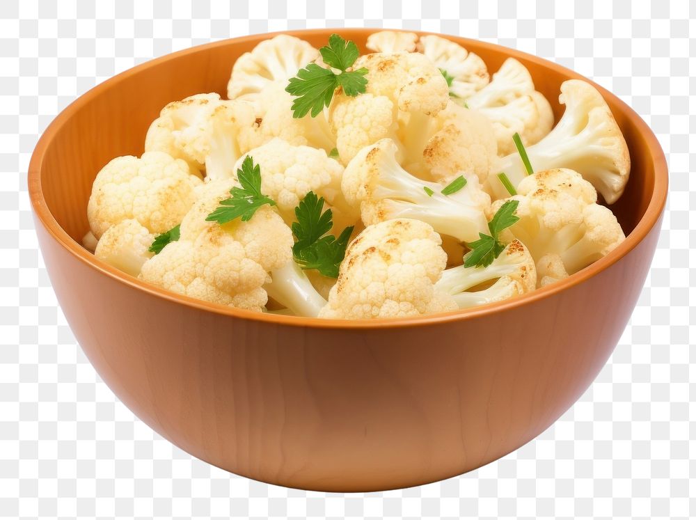 PNG Baked cauliflower bowl vegetable | Free PNG - rawpixel