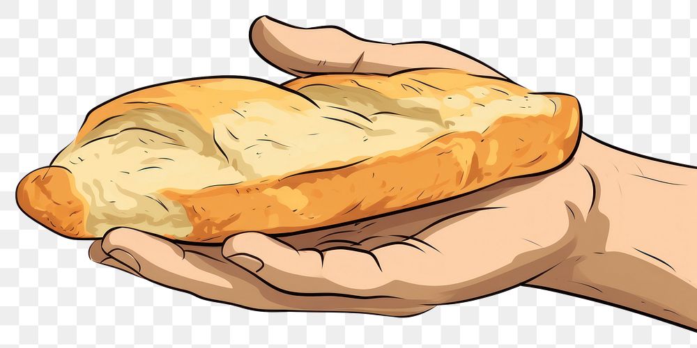 PNG Human hand holding Bread | Free PNG - rawpixel