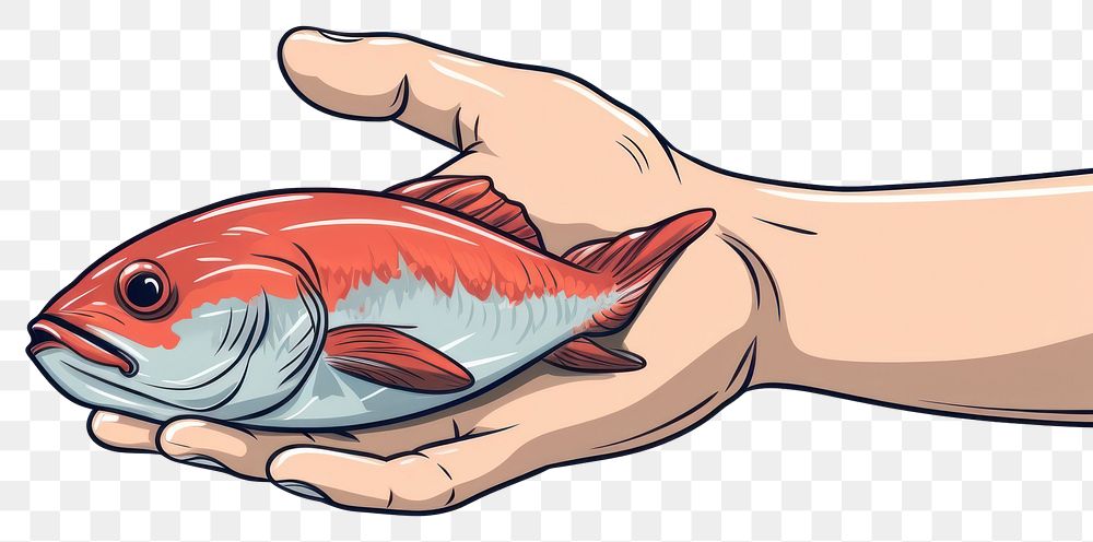 PNG Human hand holding Fish | Free PNG - rawpixel