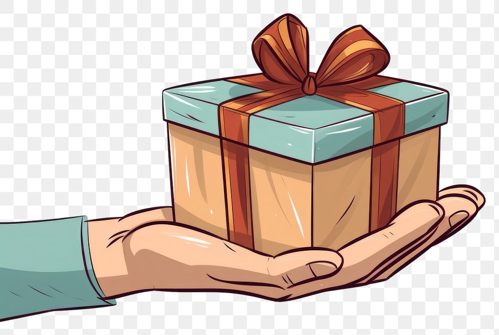 PNG Human hand holding Gift | Free PNG - rawpixel