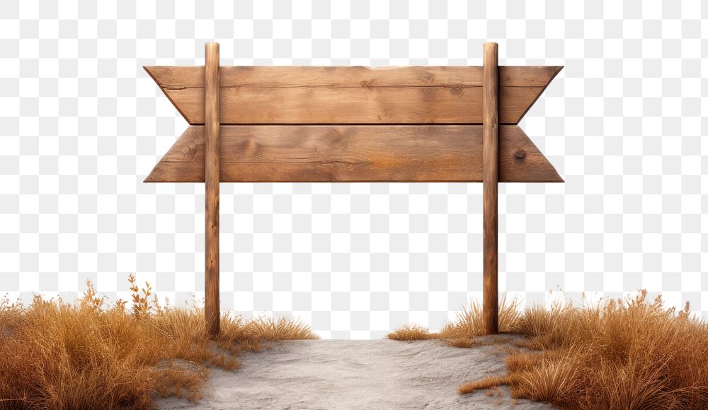 PNG Wooden direction sign outdoors | Free PNG - rawpixel