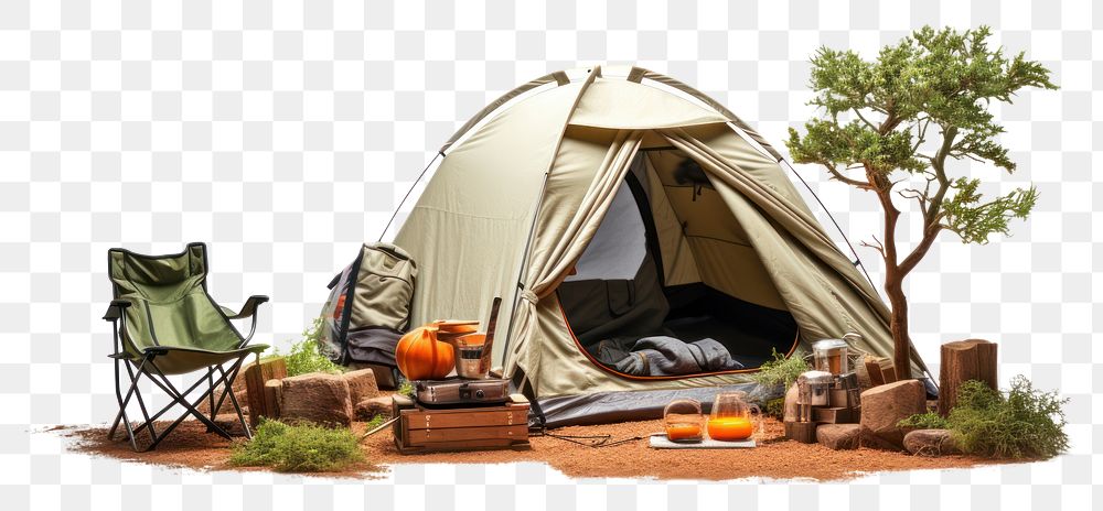 PNG Campsite outdoors camping chair. | Premium PNG - rawpixel