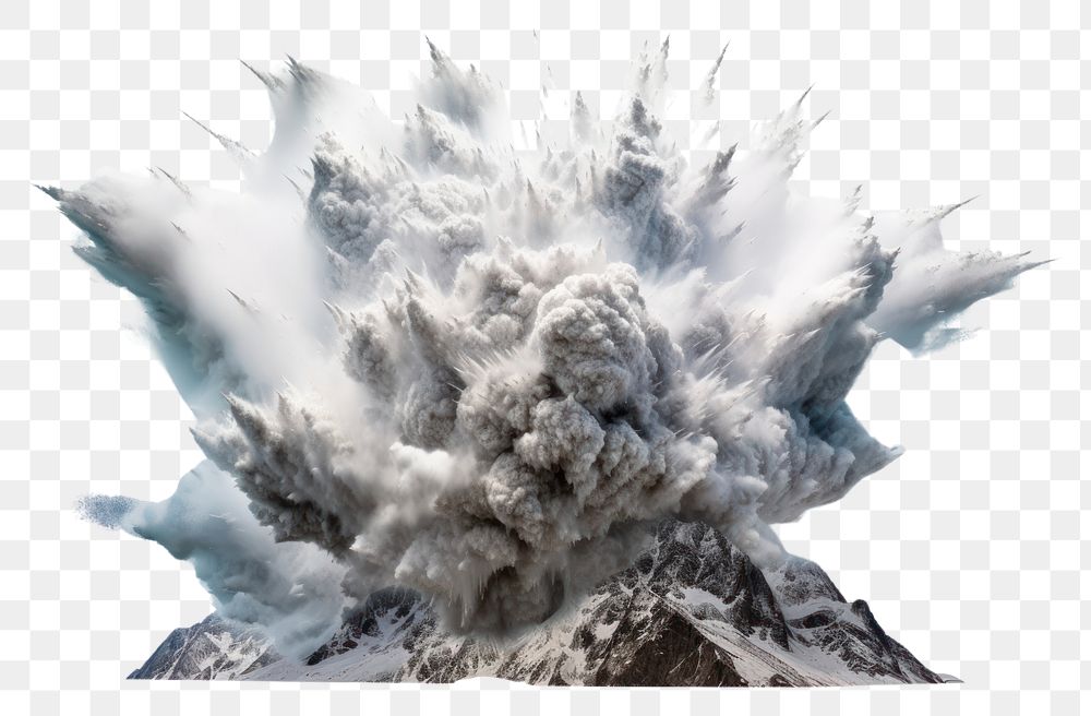 PNG Avalanche explosion mountain outdoors | Free PNG - rawpixel