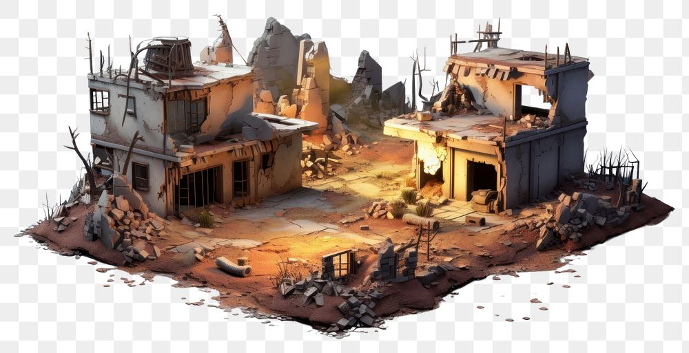 PNG Apocalypse ruin architecture building | Premium PNG - rawpixel