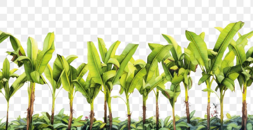 PNG Banana trees border outdoors | Premium PNG - rawpixel